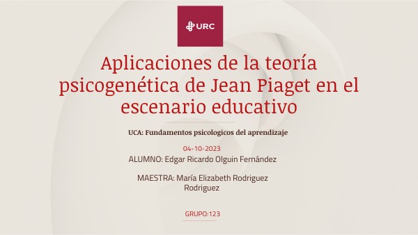 psicogenética de Jean Piaget | Genially