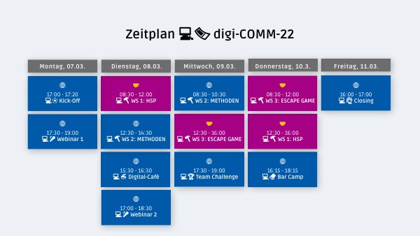 Zeitplan 💻🎫 digi-COMM-22