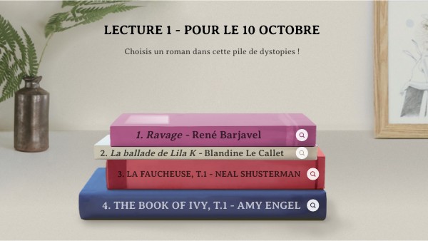 Lecture 1 au choix | Genially