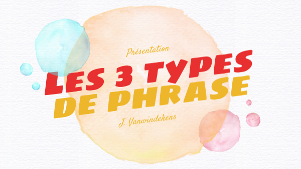 Les types de phrase | Genially