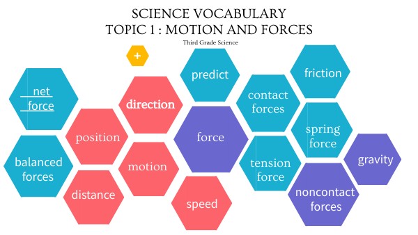Science Vocabulary Topic 1: Motion and Forces