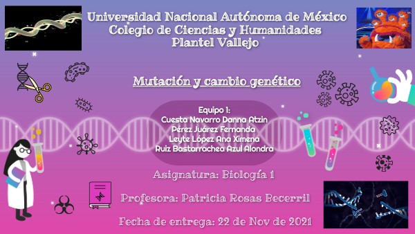 Mutación y cambio genético | Genially