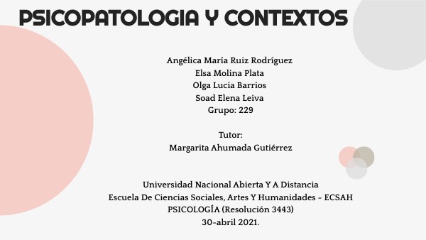 Psicopatologia y contexto