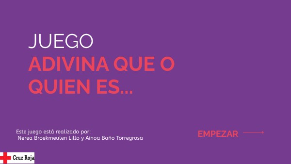 descubre quien o que es...