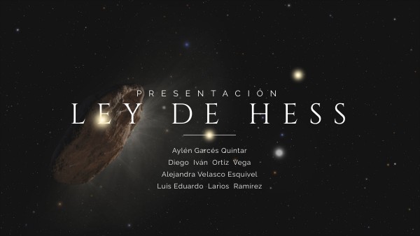 Presentación Ley de Hess | Genially