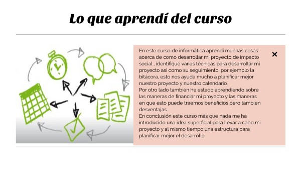 Lo que aprendí en este curso