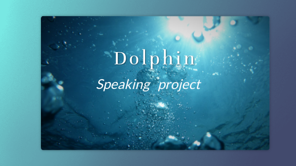 speaking project delfin