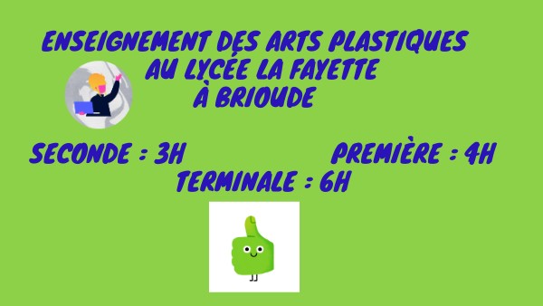 Option Arts Plastiques Brioude | Genially