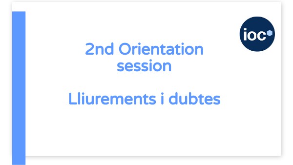 ORIENTATION SESSION - 2nd | Genially