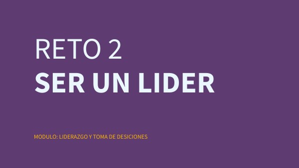 Ser lider | Genially