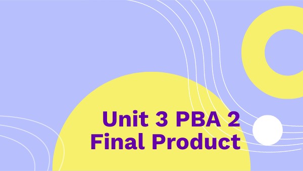 Unit 3 PBA 2 Final Product