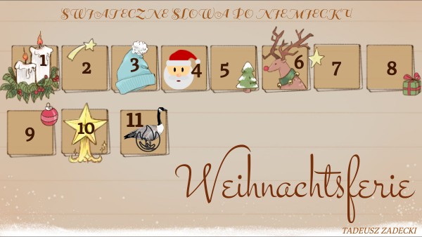 Niemieckie świąteczne słówka | Genially