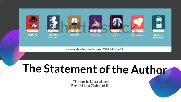 The Statement of the Author