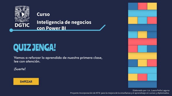 QUIZ JENGA Power BI | Genially