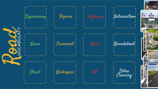 Road Vocabulary | Genially