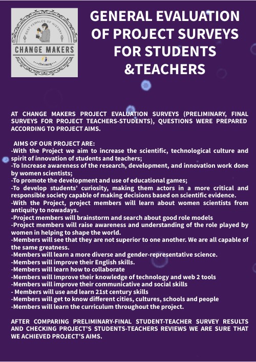 GENERAL EVALUATION OF CHANGE MAKERS