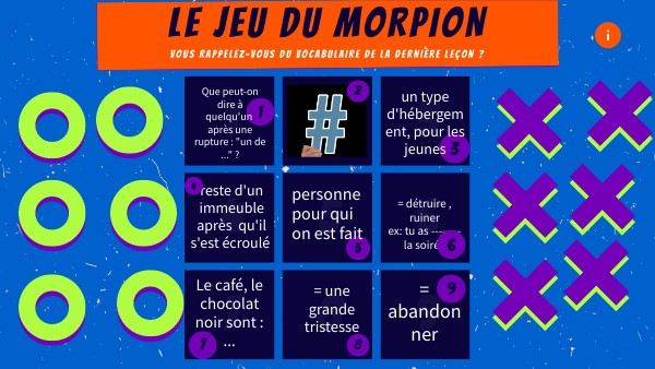 Morpion - voca | Genially