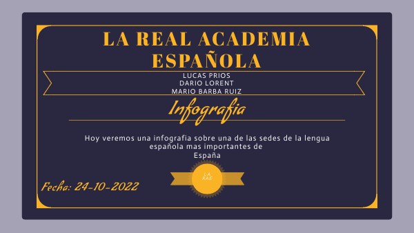 Infografía RAE | Genially