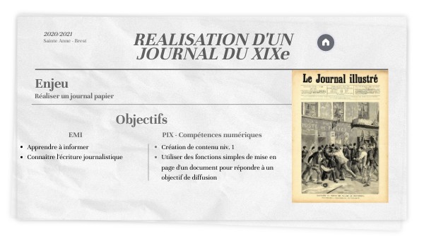 Réalisation d'un journal 4e