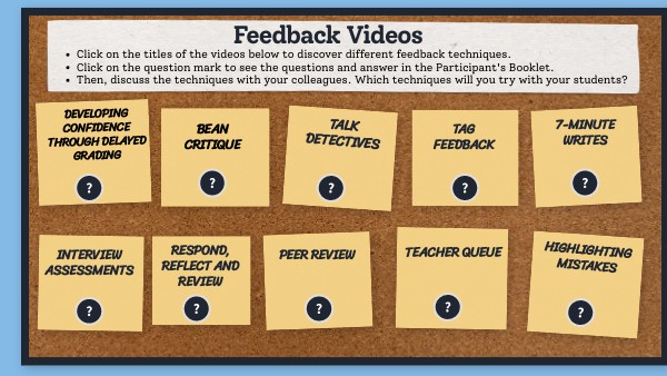 Feedback Videos | Genially