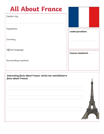 France-Worksheet
