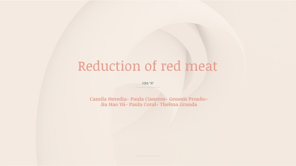 Reduction of red meat