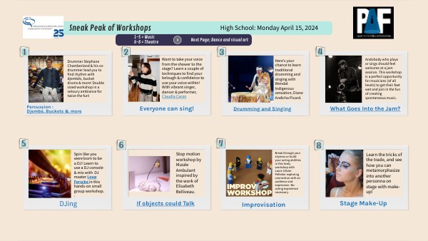 Sneak Peak PAF 2024 High School | Genially