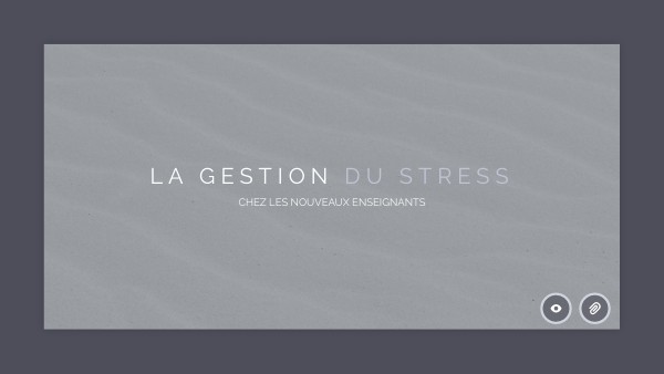 La gestion du stress