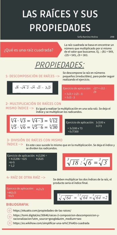 Propiedades de las raíces | Genially