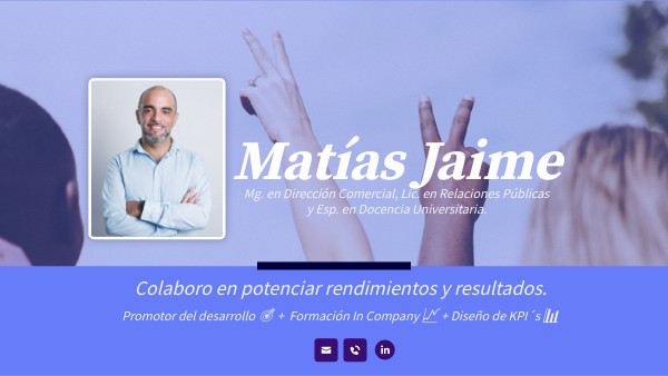 Matías Jaime, Mg. Lic. Esp.