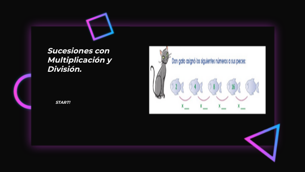 Sucesiones con Multiplicación y División. | Genially