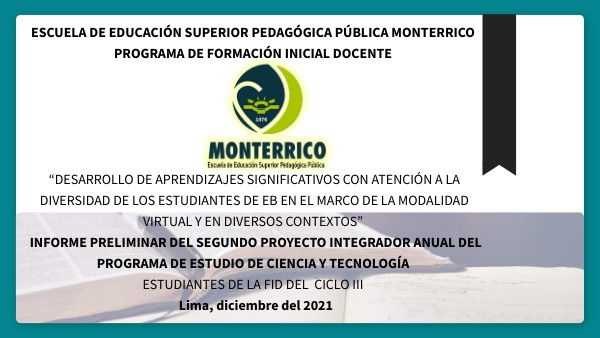 Informe preliminar del proyecto integrador | Genially