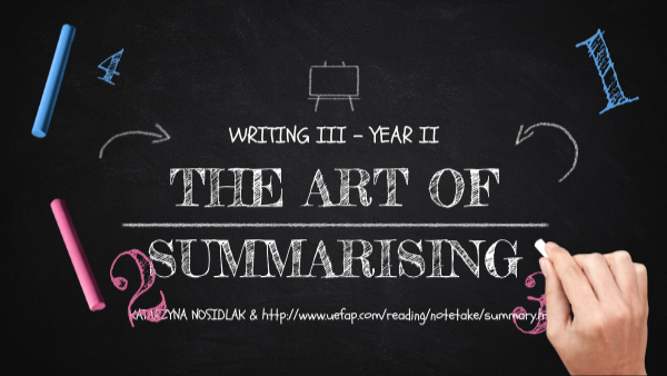 The art of summarising