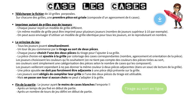 Case les cases | Genially