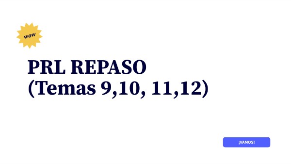 Repaso PRL | Genially