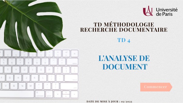 Analyser un document | Genially