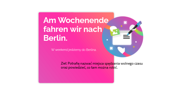 Am Wochenende fahren wir nach Berlin. | Genially