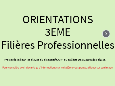 Orientation 3eme filières professionnelles | Genially