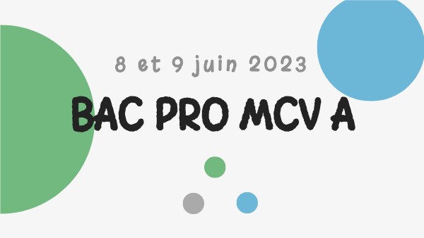 Presentation epreuves ponctuelles Bac pro MCV A