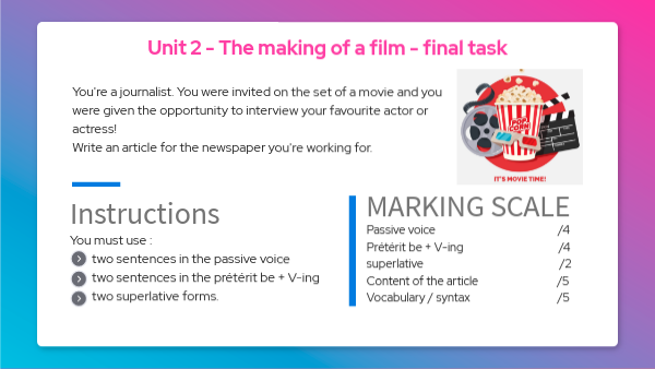 3e Unit 2 Final Task | Genially