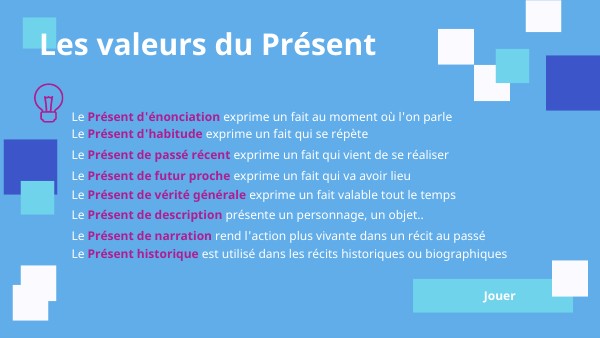 3è Les valeurs du Présent
