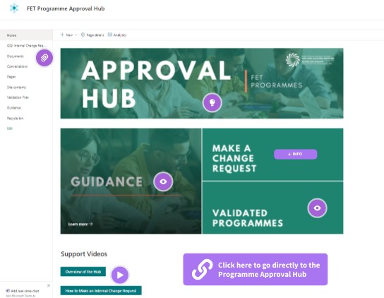 Programme Approval Hub Info