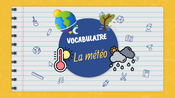 La météo : vocabulaire | Genially