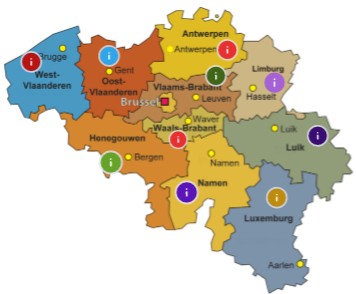 Provinces + Brussel | Genially