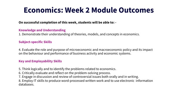 Eco: Week 2 Module Outcomes | Genially