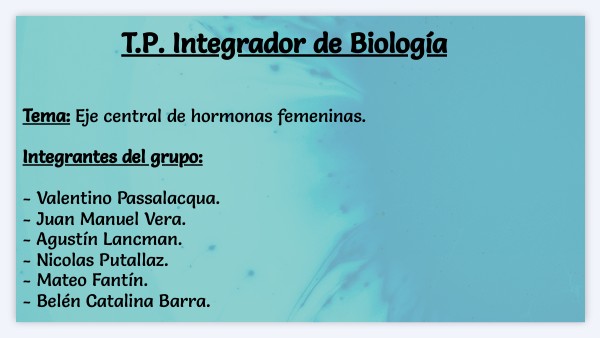 TP Integrador de Biología | Genially
