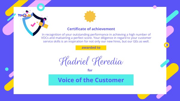 VOC CERTIFICATE | Genially
