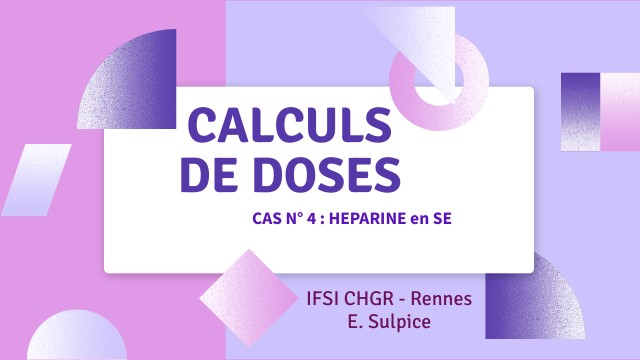 PSE - Calcul de dose N°4 | Genially