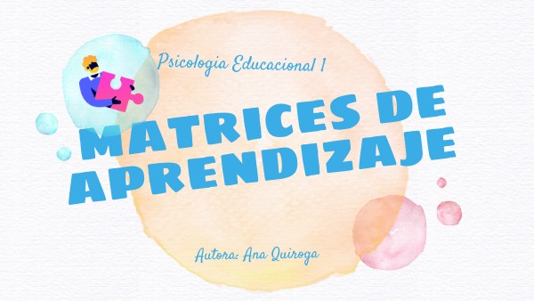 PRESENTACIÓN MATRICES DE APRENDIZAJE | Genially