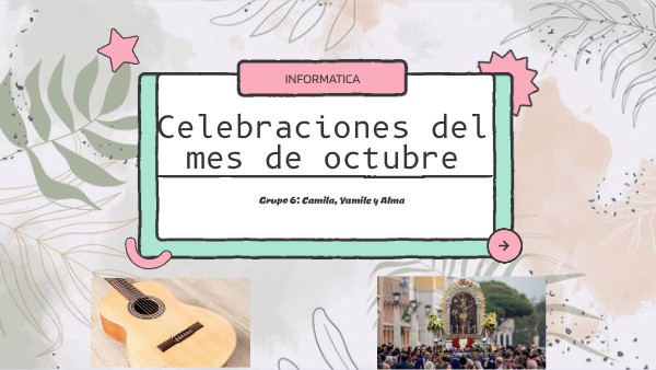 Celebraciones del mes de Octubre